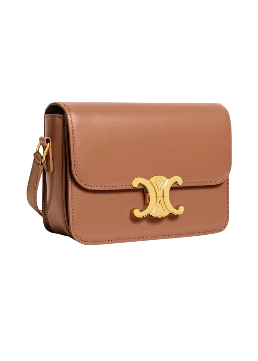 Celine teen triomphe bag in skinny clafskin, bronze - J. Cathell