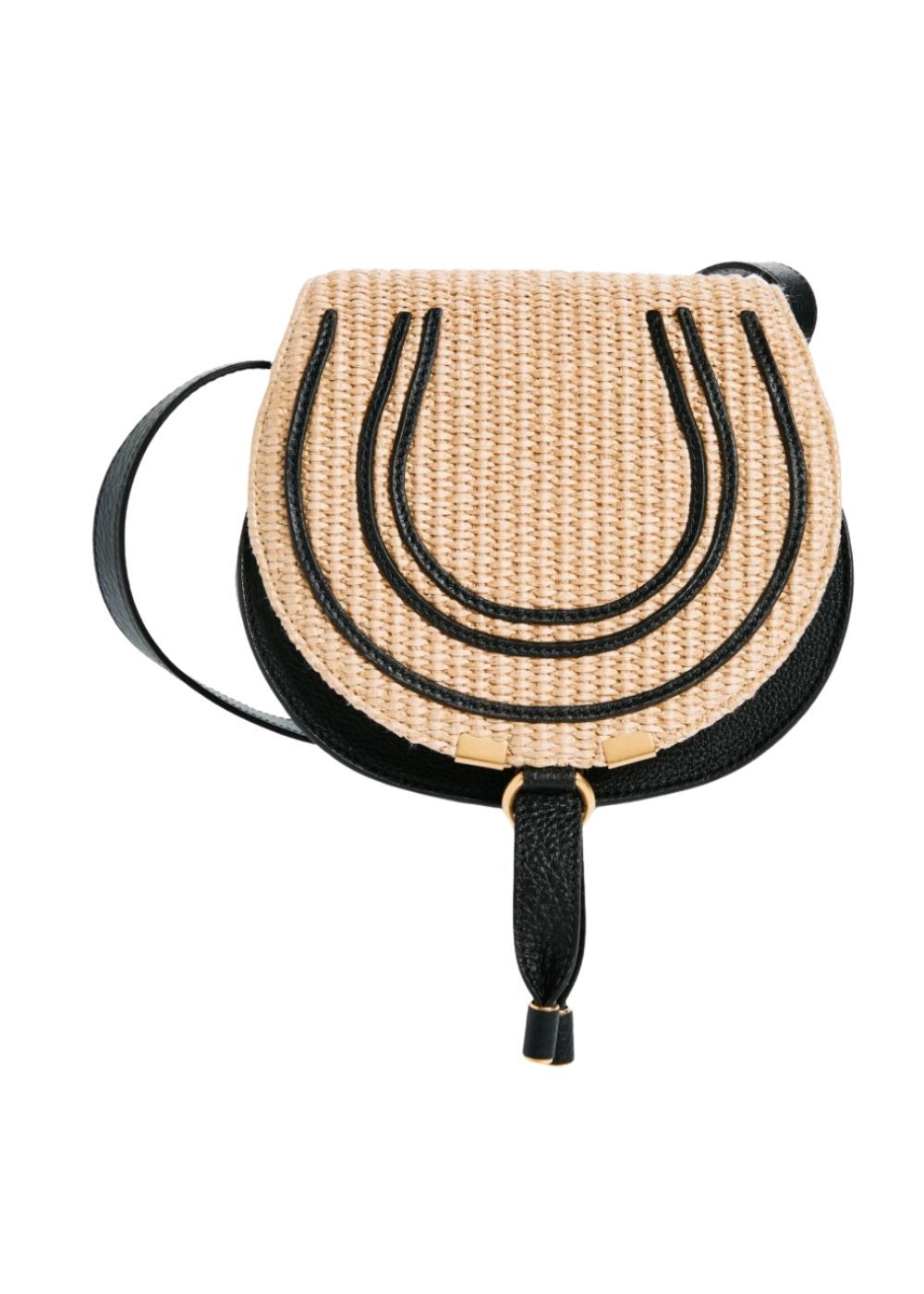 Small marcie raffia leather crossbody bag ,hot sand 24p - J. Cathell