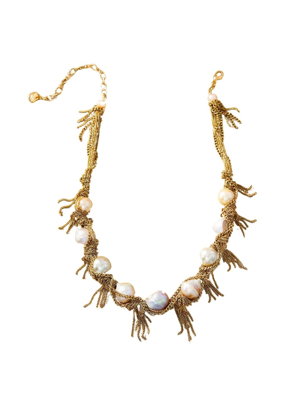 Cool collar drip necklace,pearl - J. Cathell