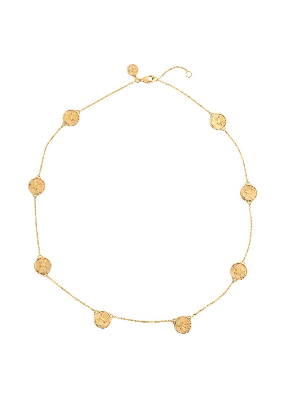 Anabel aram coin 18k gold plated butterfly station necklace - J. Cathell