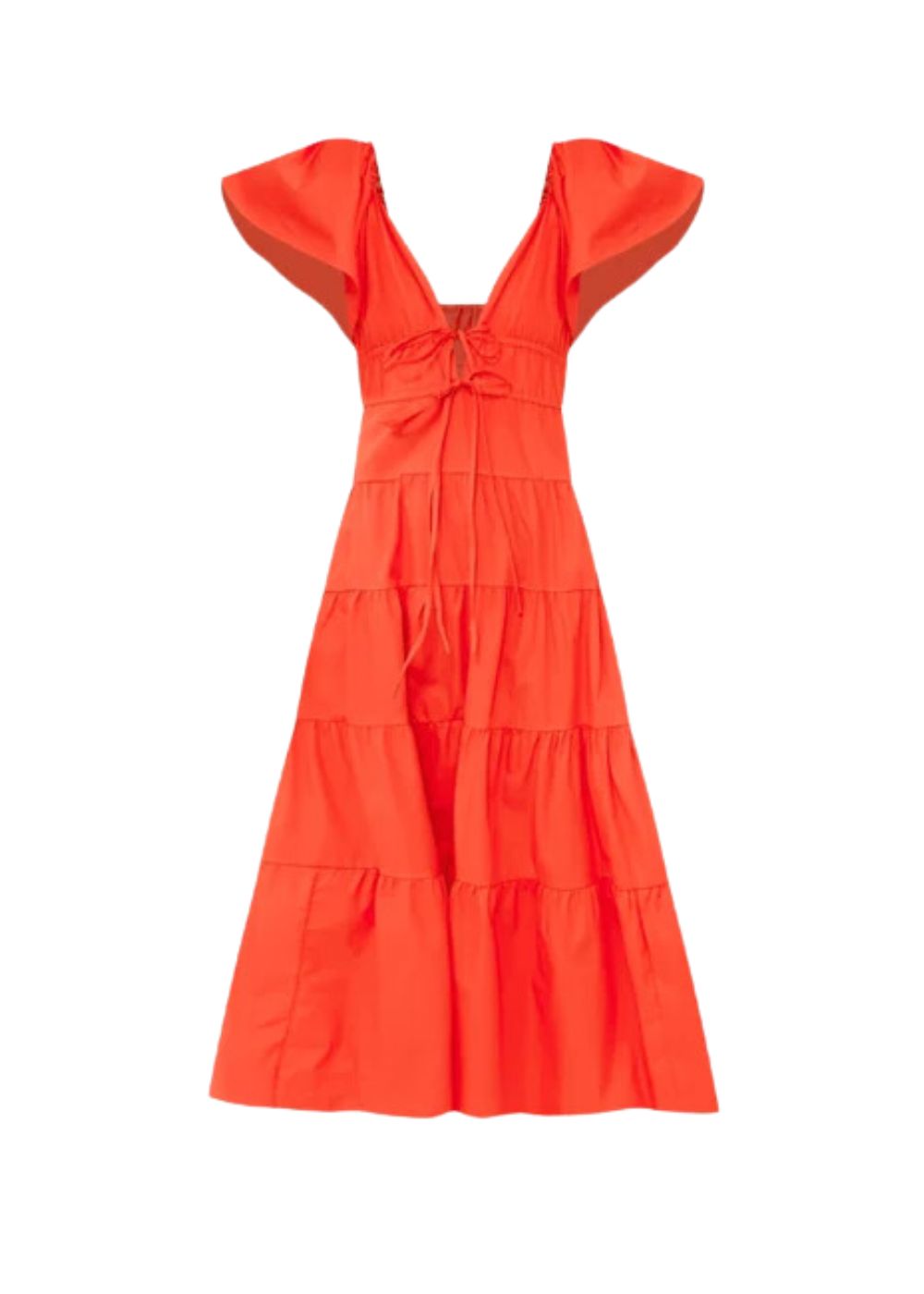 Opt fallen dress,red orage - J. Cathell