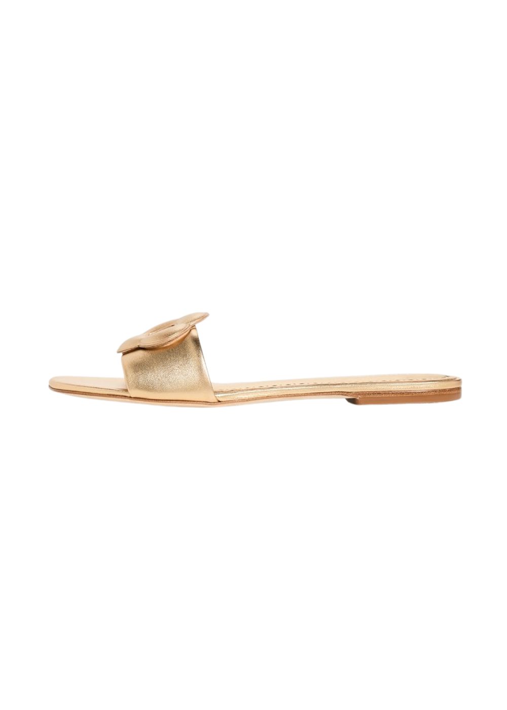 Flora Flat Sandals(larroude, gold) - J. Cathell