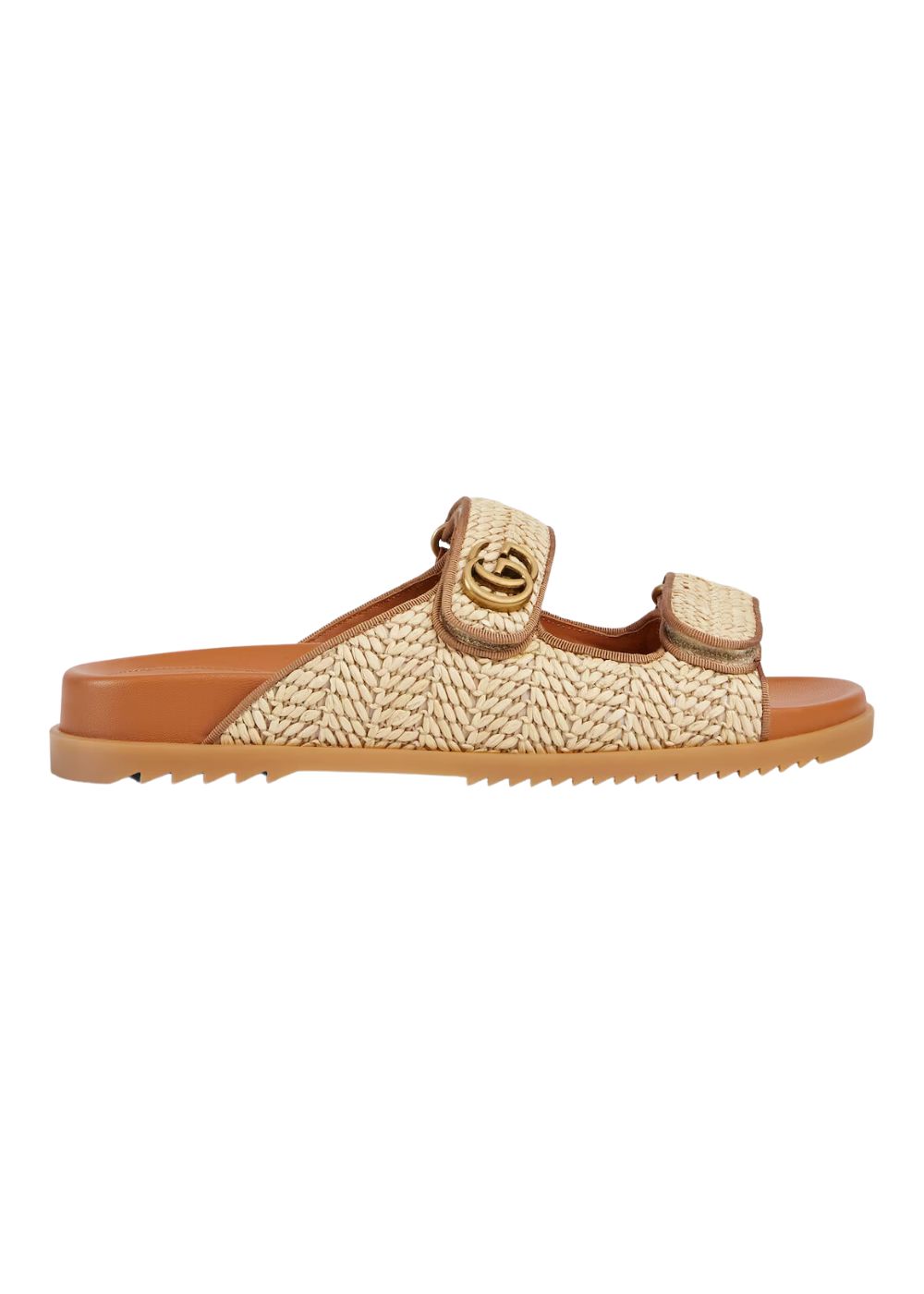 Double G raffia-effect sandals(gucci) - J. Cathell