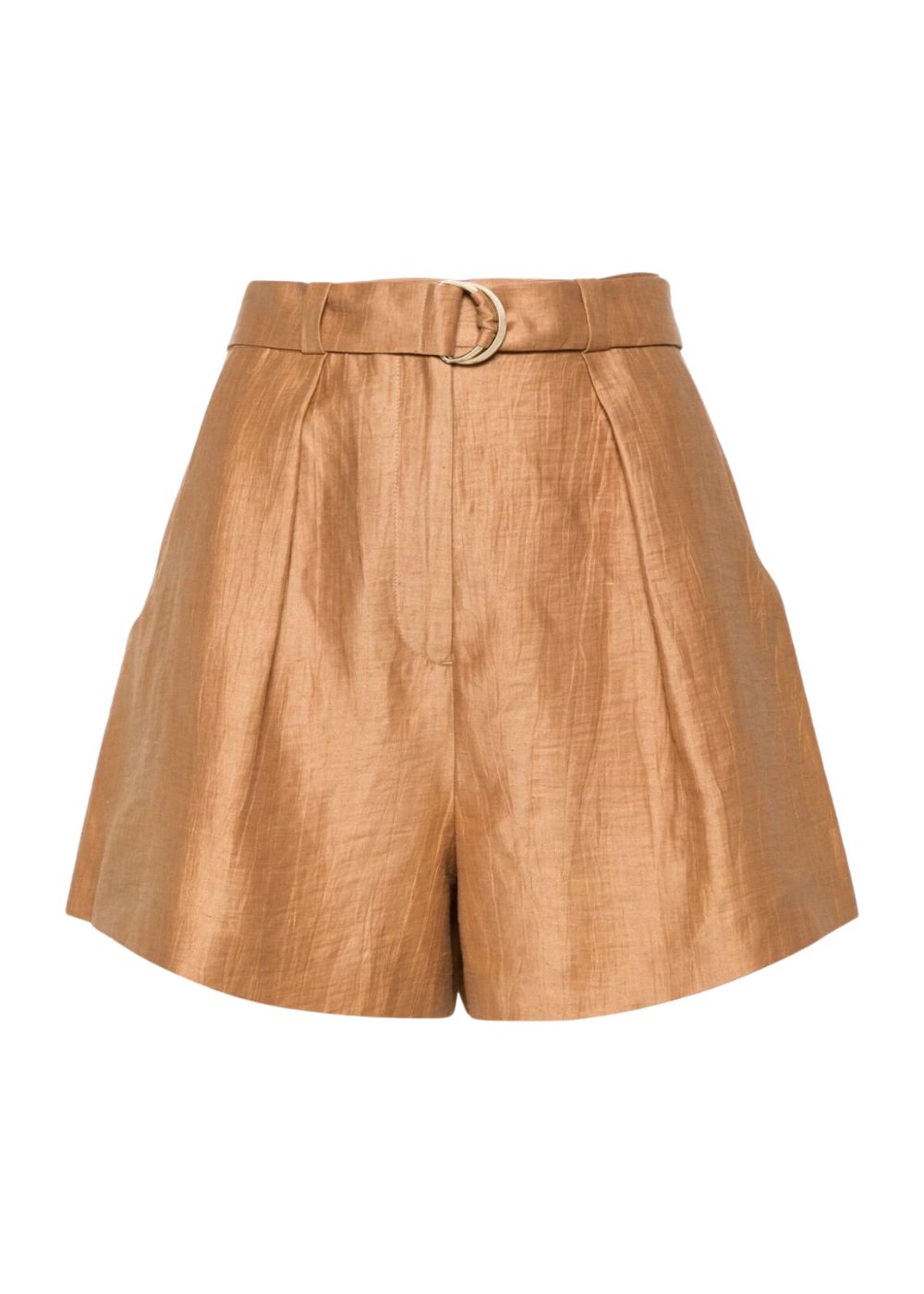 Iostan Mid Rise Linen Blend Shorts(maje,brown) - J. Cathell