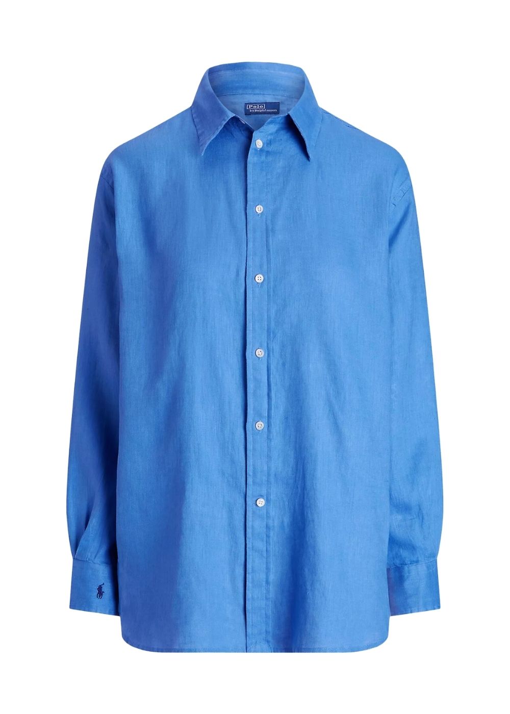 Linen Relaxed-Fit Shirt(polo,rig blue) - J. Cathell