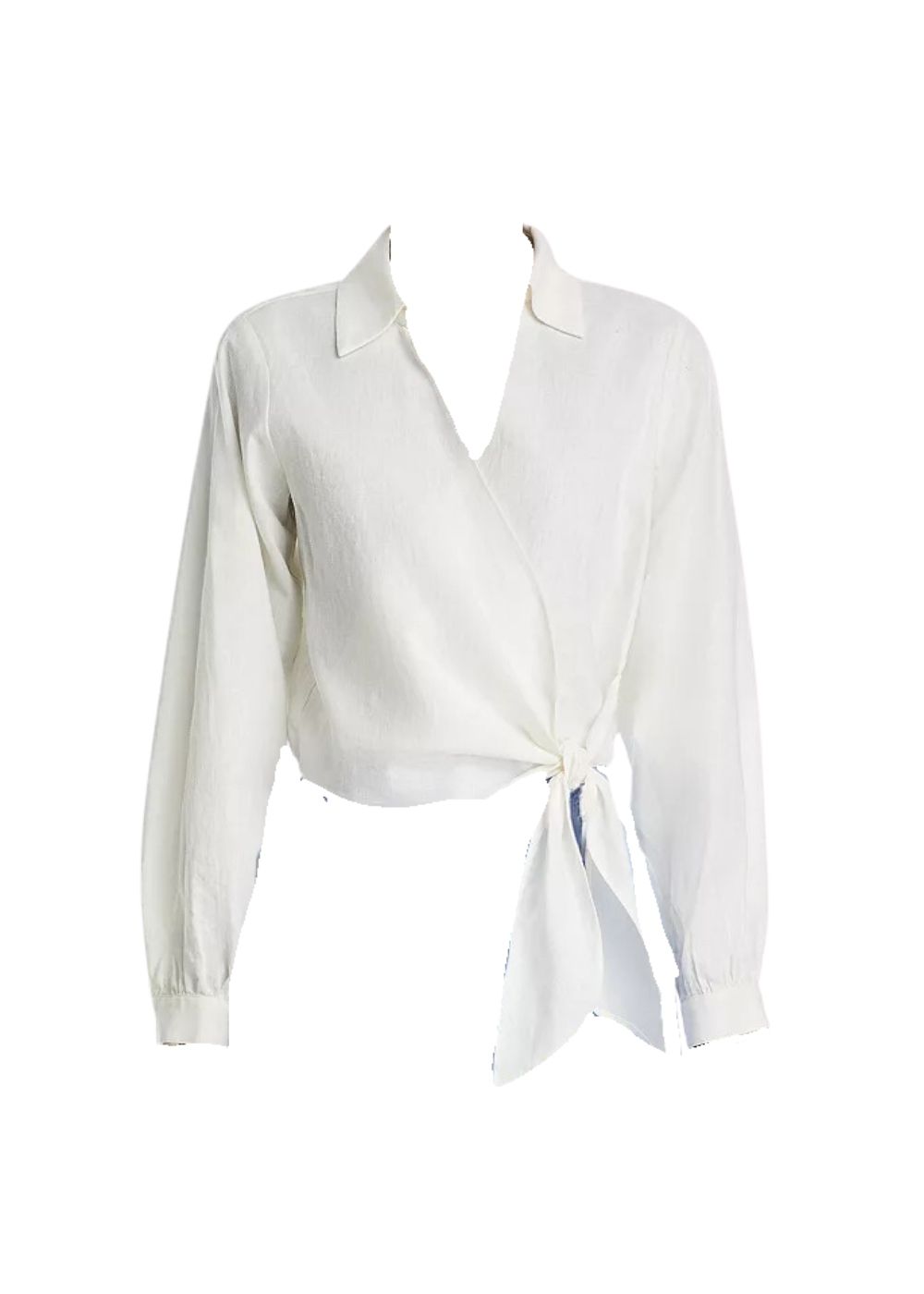 Crossover Front Blouse – 100% Exclusive(aqua,white) - J. Cathell