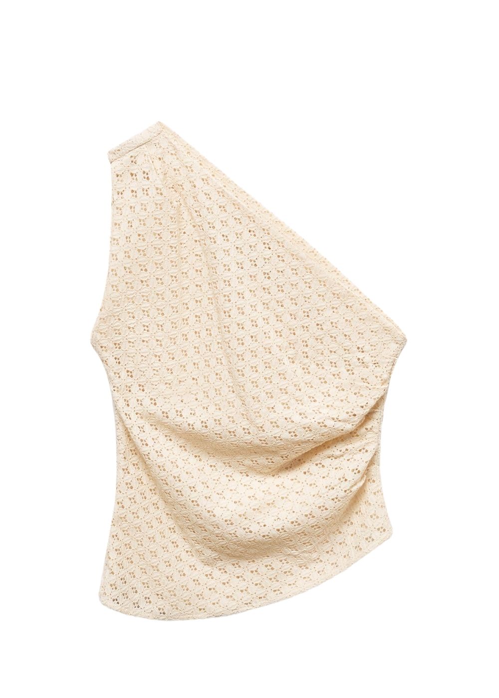 Asymmetrical openwork top(mango ecru) - J. Cathell