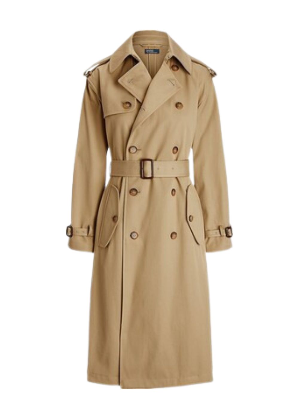Belted Water Resistant Double Breasted Trench Coat(Lauren Ralph Lauren, Explorer Sand) - J. Cathell