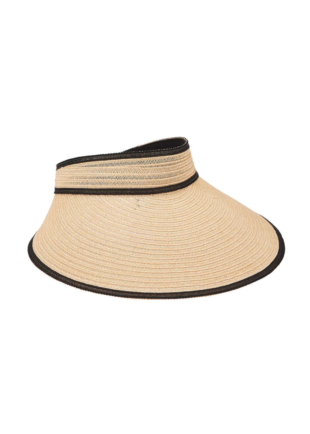 Eugenia Kim,Trixie Woven Visor Hat,camel black - J. Cathell