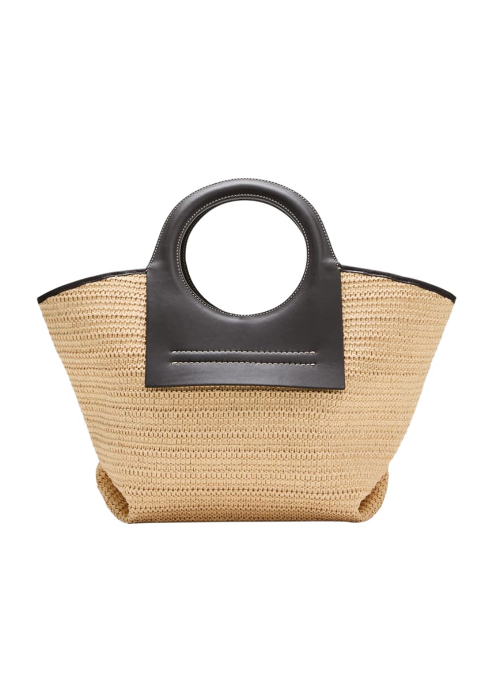 hereu,Cala Small Raffia Tote Bag,raffia and calf leather - J. Cathell