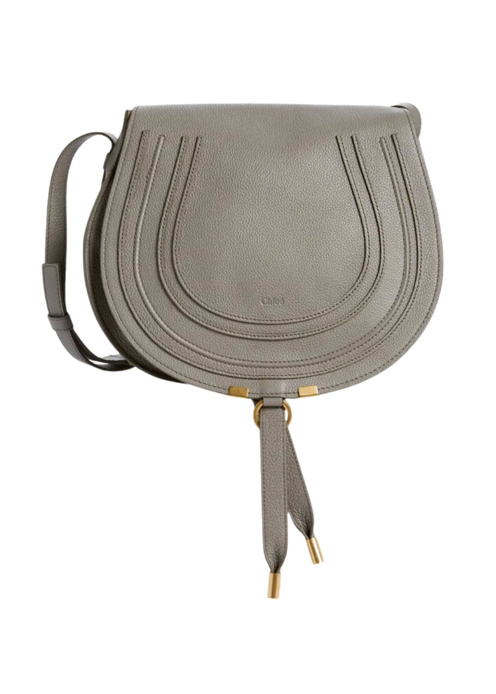 chloe,Medium Marcie Leather Crossbody Bag,Cashmere Grey Gold Hardware ...