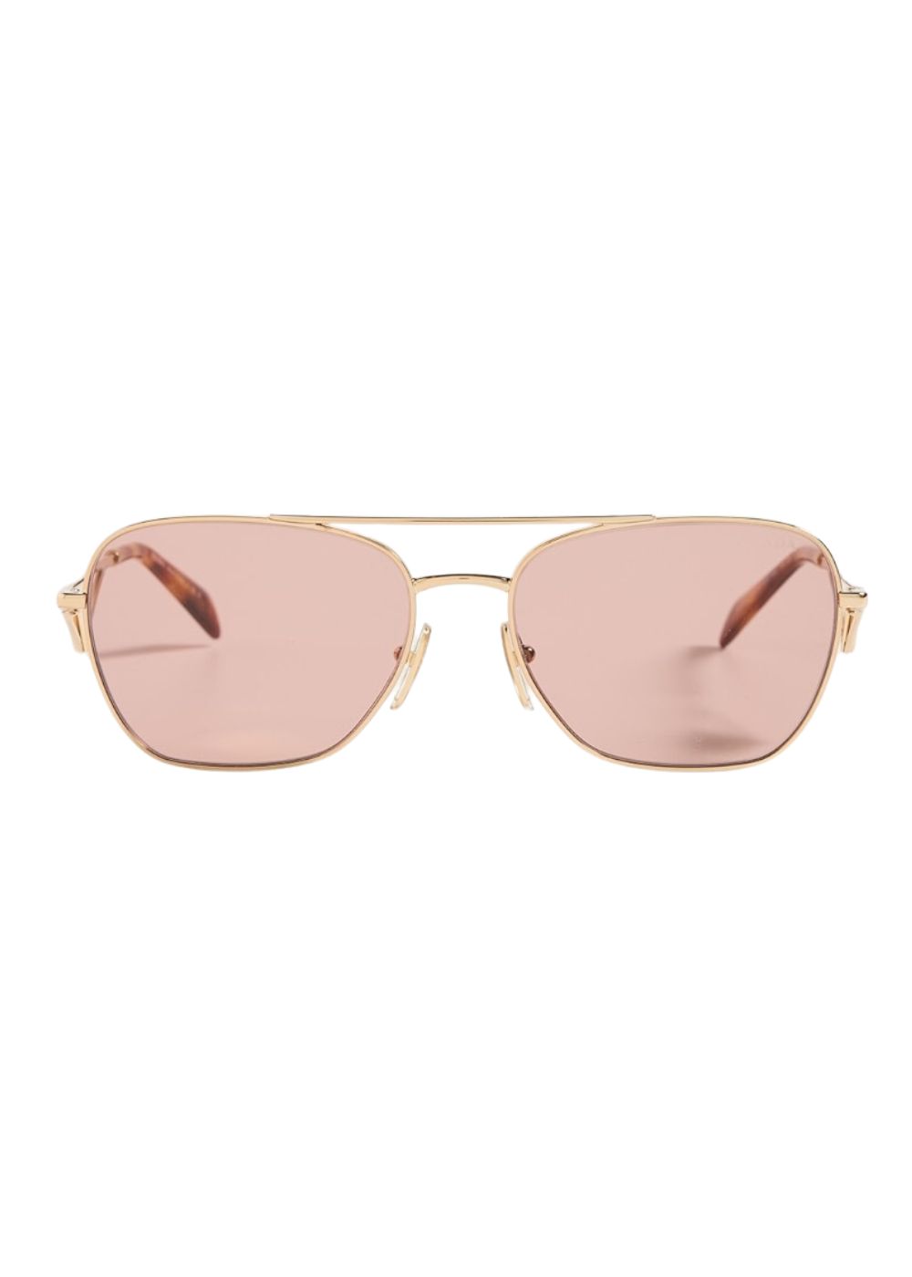 prada,Triangle Logo Aviators,Gold Dark Violet - J. Cathell