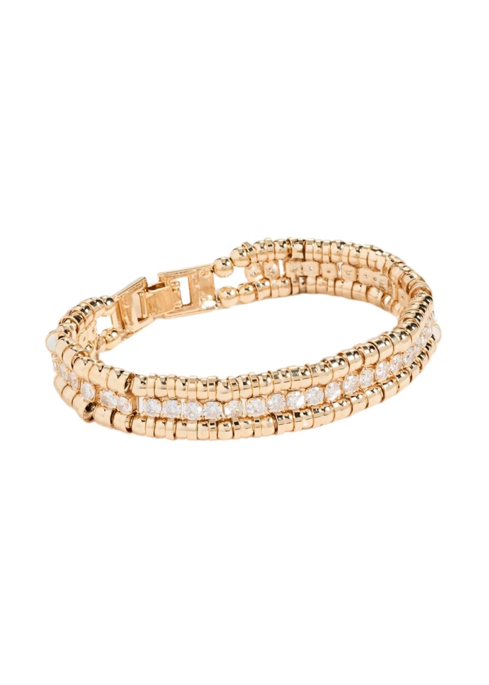 Alexa Leigh, Crystal Gold Ball Beaded Bracelet, yellow gold - J. Cathell