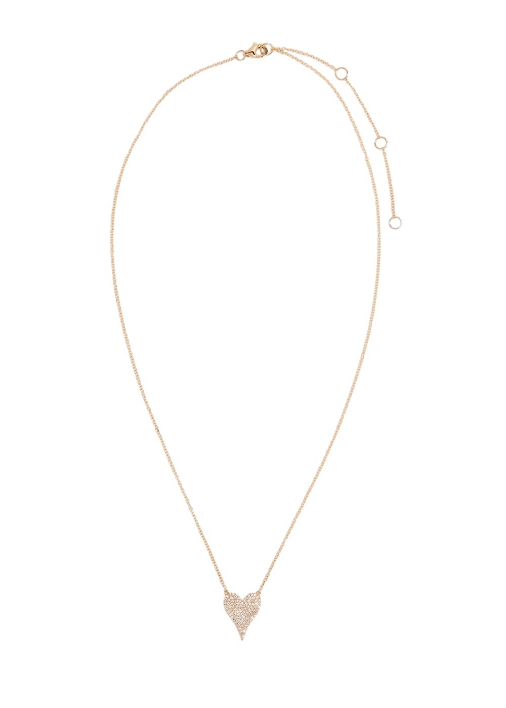 Stephanie Gottlieb, Small Pave Heart Necklace,yellow gold - J. Cathell