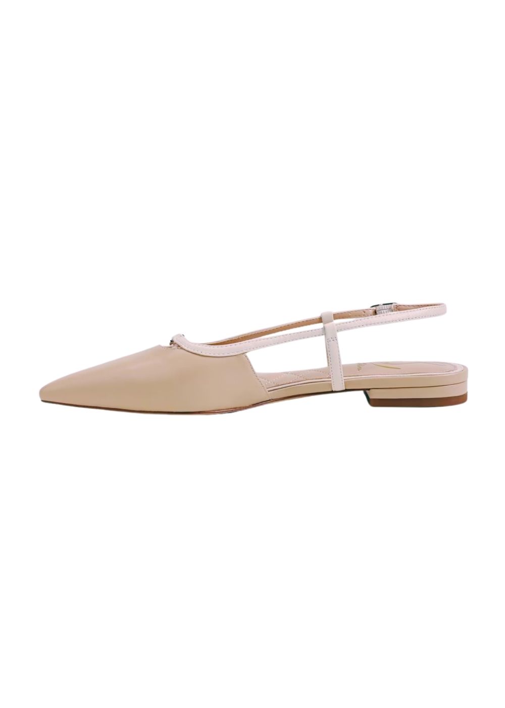 sam edelman,COHEN SLINGBACK POINTY TOE FLAT,OAT/MODERN IVORY LEATHER ...
