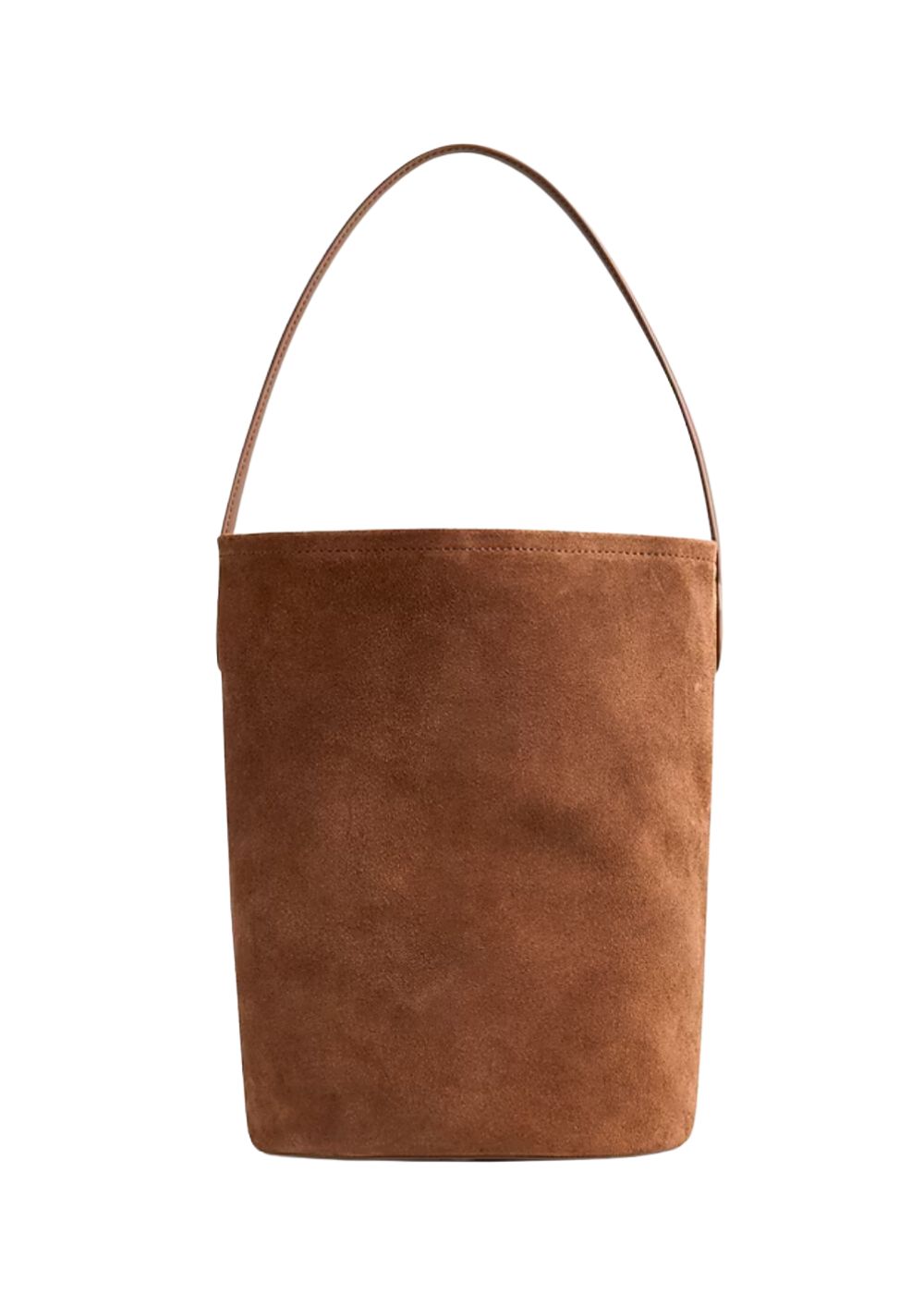 J Crew Berkeley bucket bag leather and suede in walnut brown - J. Cathell