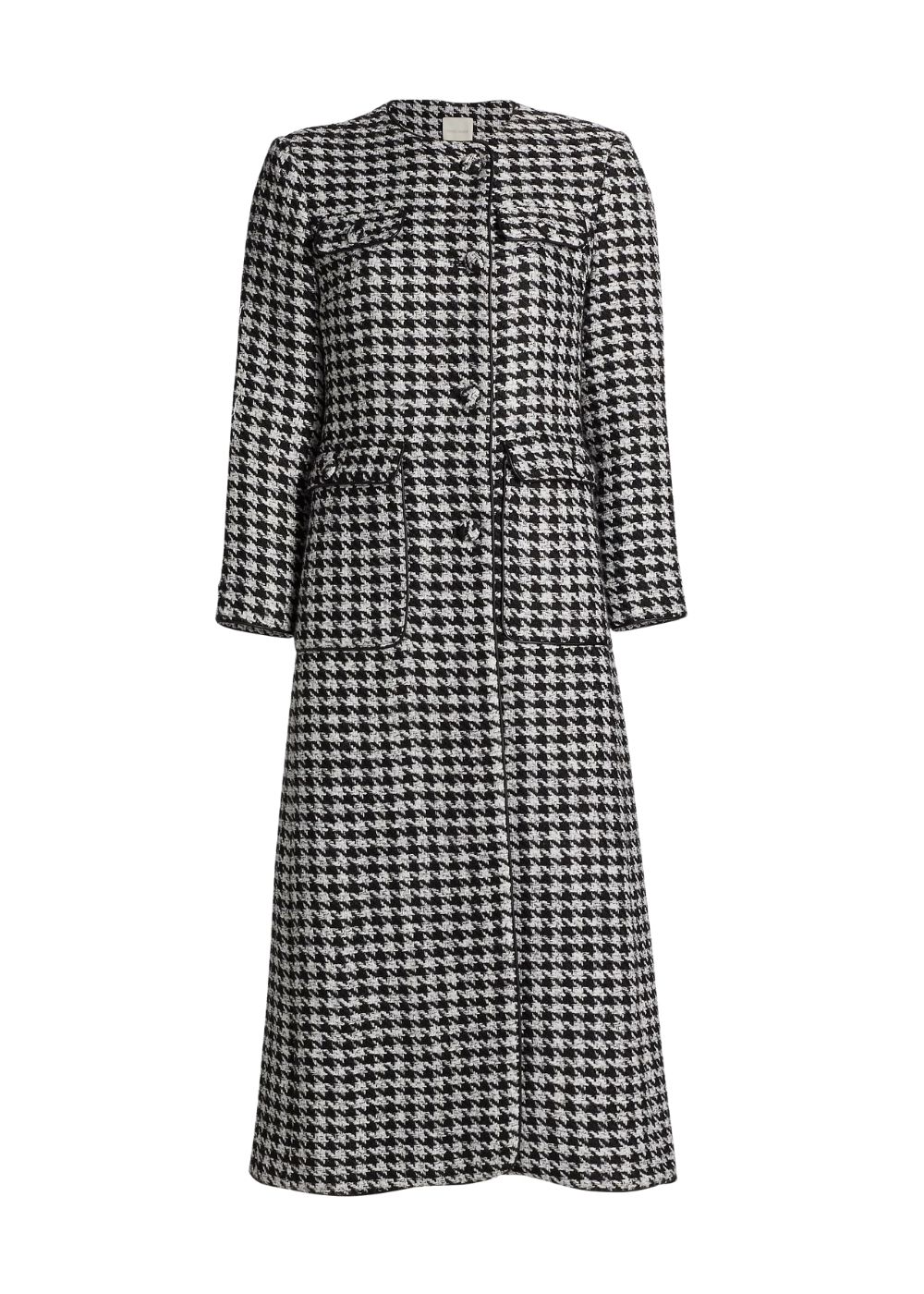 favorite daughter,The Posh Coat Herringbone Single-Breasted Coat,black ...