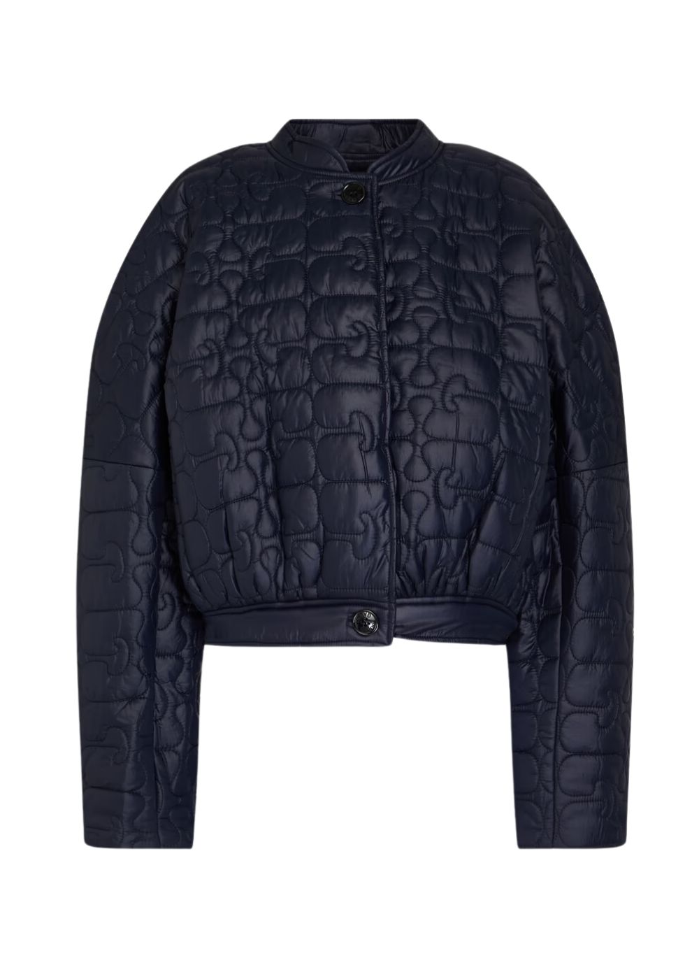 ganni,Quilted shell jacket,navy - J. Cathell