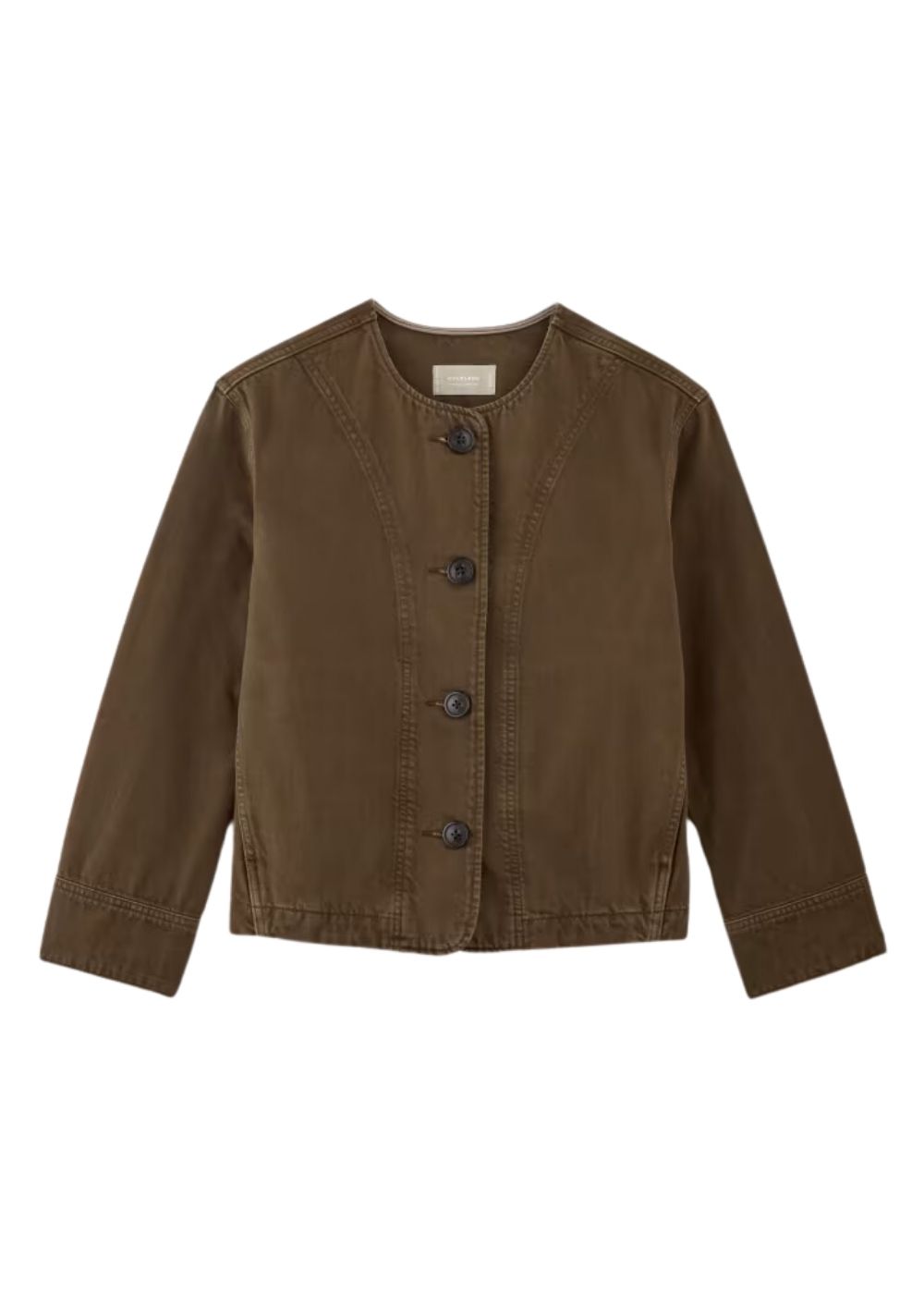 everlane,The Denim Barrel Jacket,Cocoa - J. Cathell
