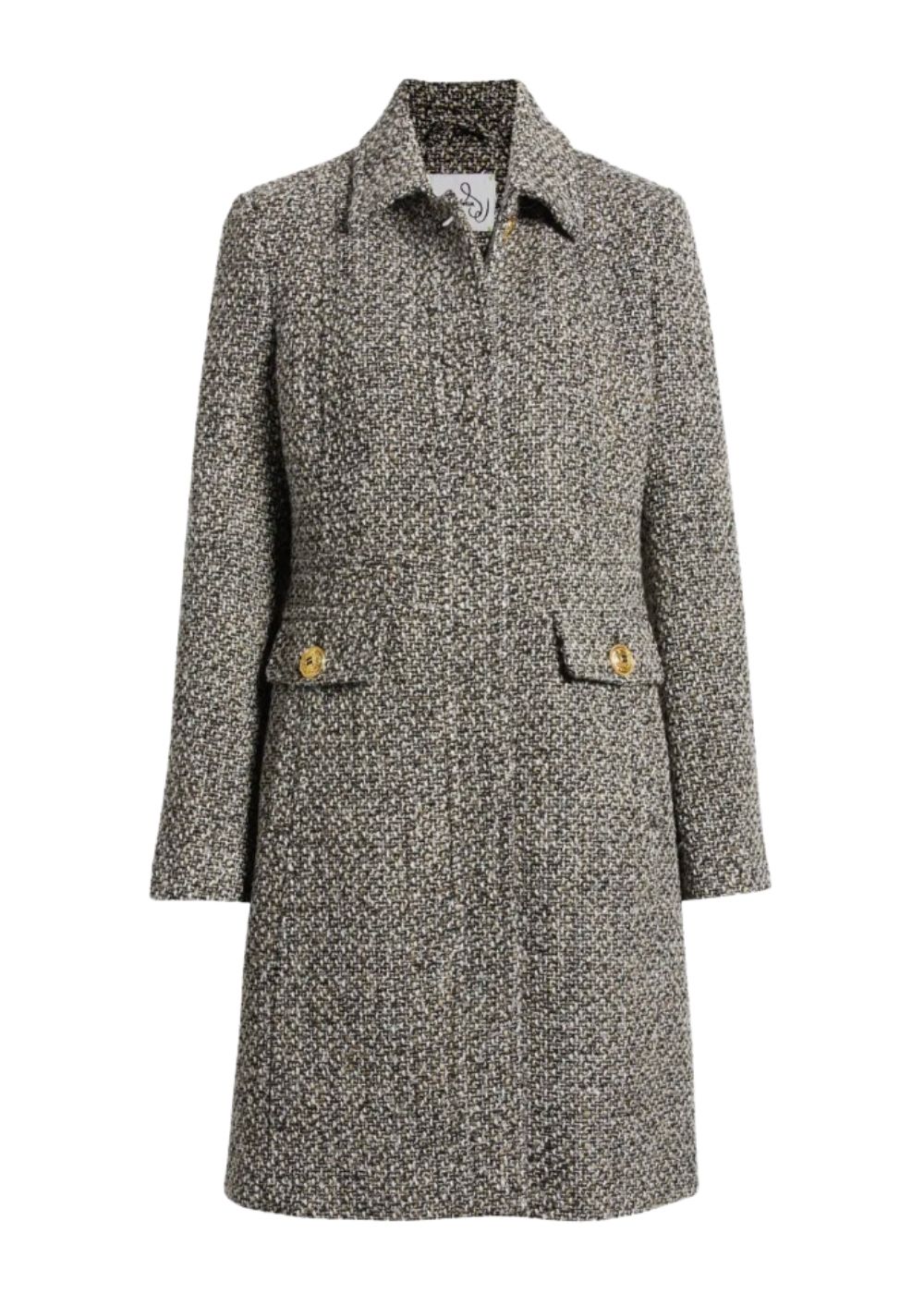 sam edelman,Single Breasted Tweed Coat,Brown Tweed - J. Cathell