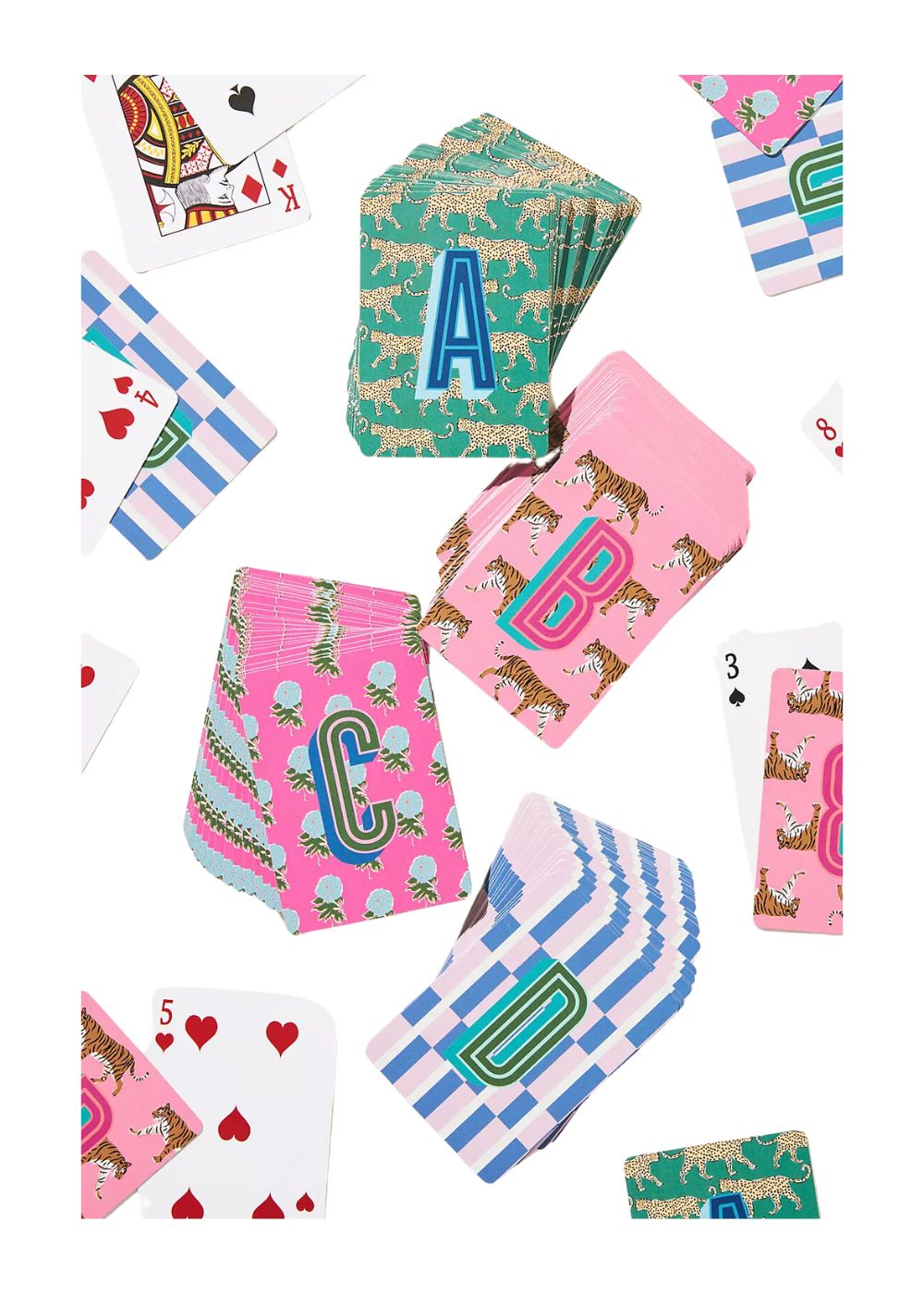 Clairebella, Maya Monogrammed Playing Cards,holly - J. Cathell