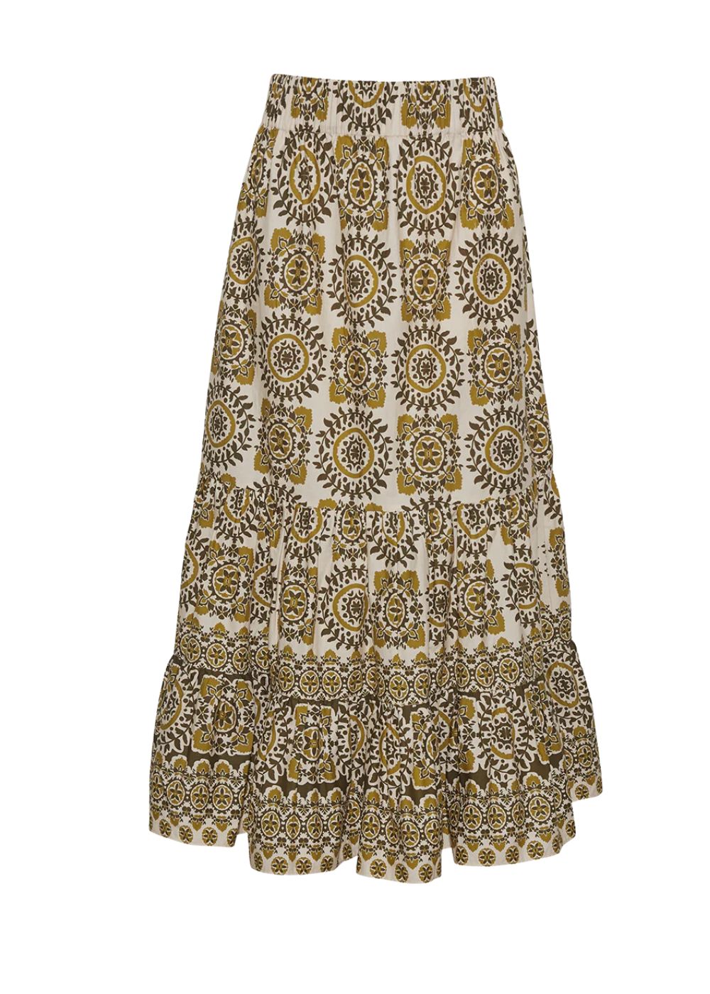 cara cara,Chase Skirt,Turtledove Medallion Tile - J. Cathell