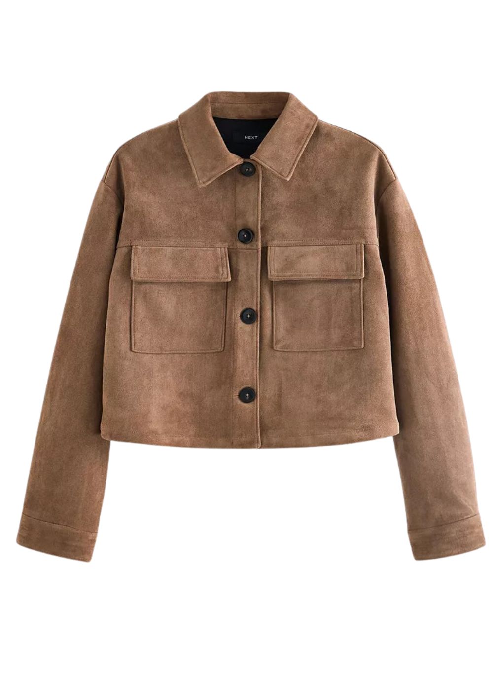 next,Faux Suede Cropped Shacket - J. Cathell