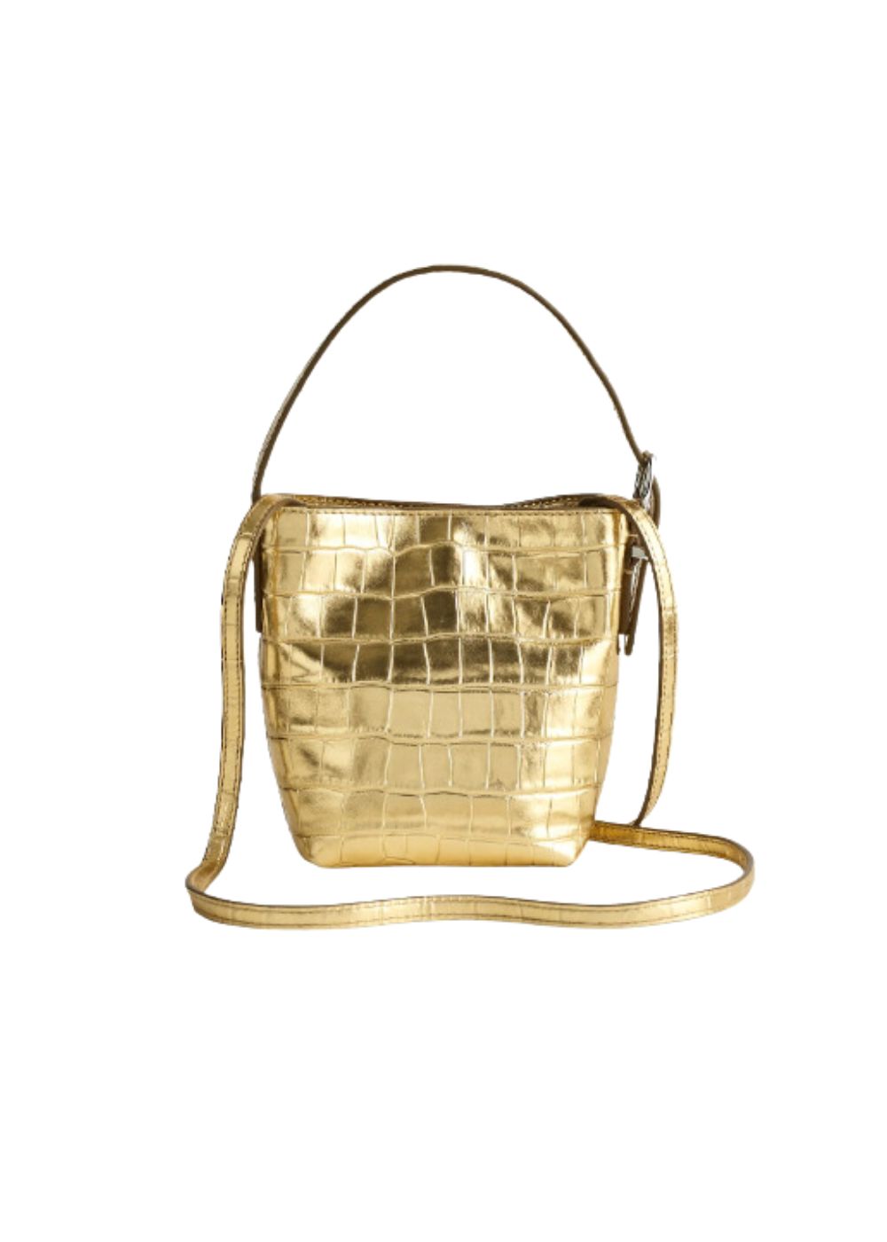 madewell,The Essential Micro Bucket Tote,gold metallic - J. Cathell