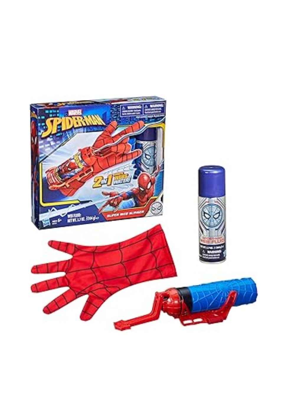Marvel ,Spider-Man Super Web Slinger, 2-In-1 Shoots Webs or Water Web ...
