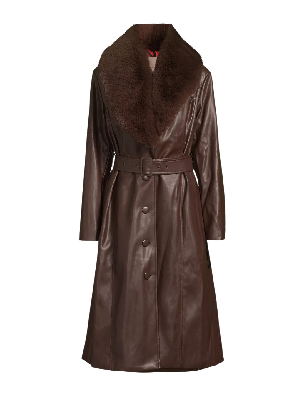 Hutch,Liv Faux-Leather Coat,brown - J. Cathell