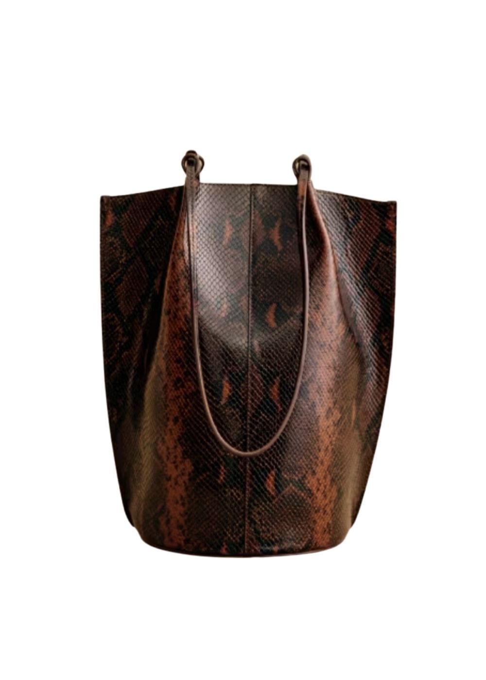 sezane,Romie Bag,Brown Python Print - J. Cathell