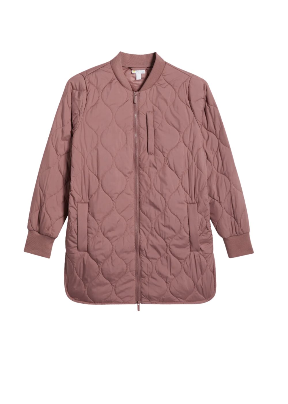 zella,Longline Onion Quilted Bomber Jacket Purple Moon - J. Cathell