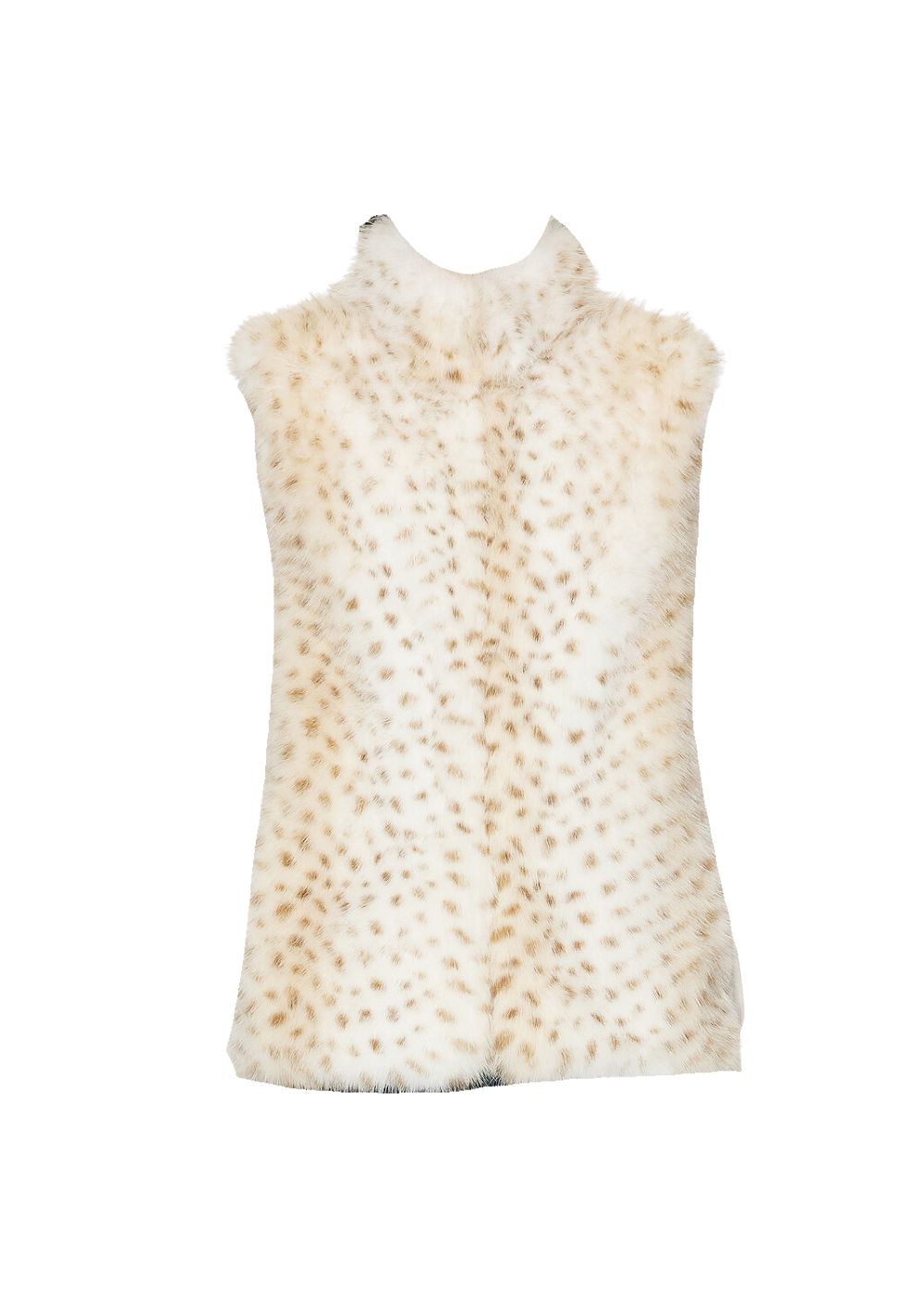 brand:Generation Love,Mimi Leopard Faux Fur Vest,Snow Leopard - J. Cathell