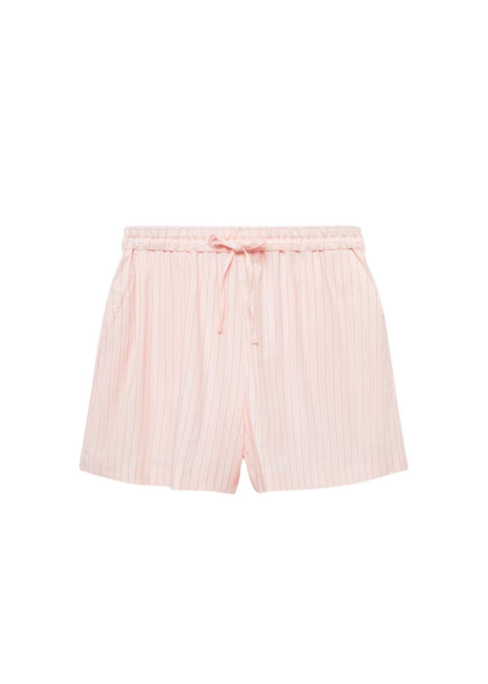mango,Striped linen shorts,pastel pink - J. Cathell