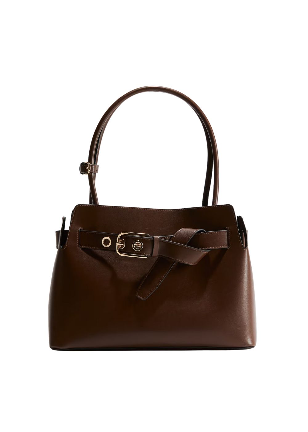 h&m,Strap-Detail Tote Bag,brown - J. Cathell