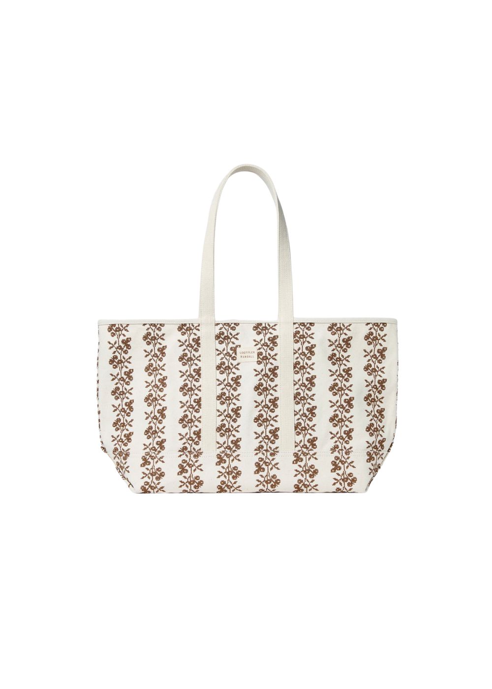 loefflerrandall,Deanie Natural,Brown Embroidered Tote, - J. Cathell