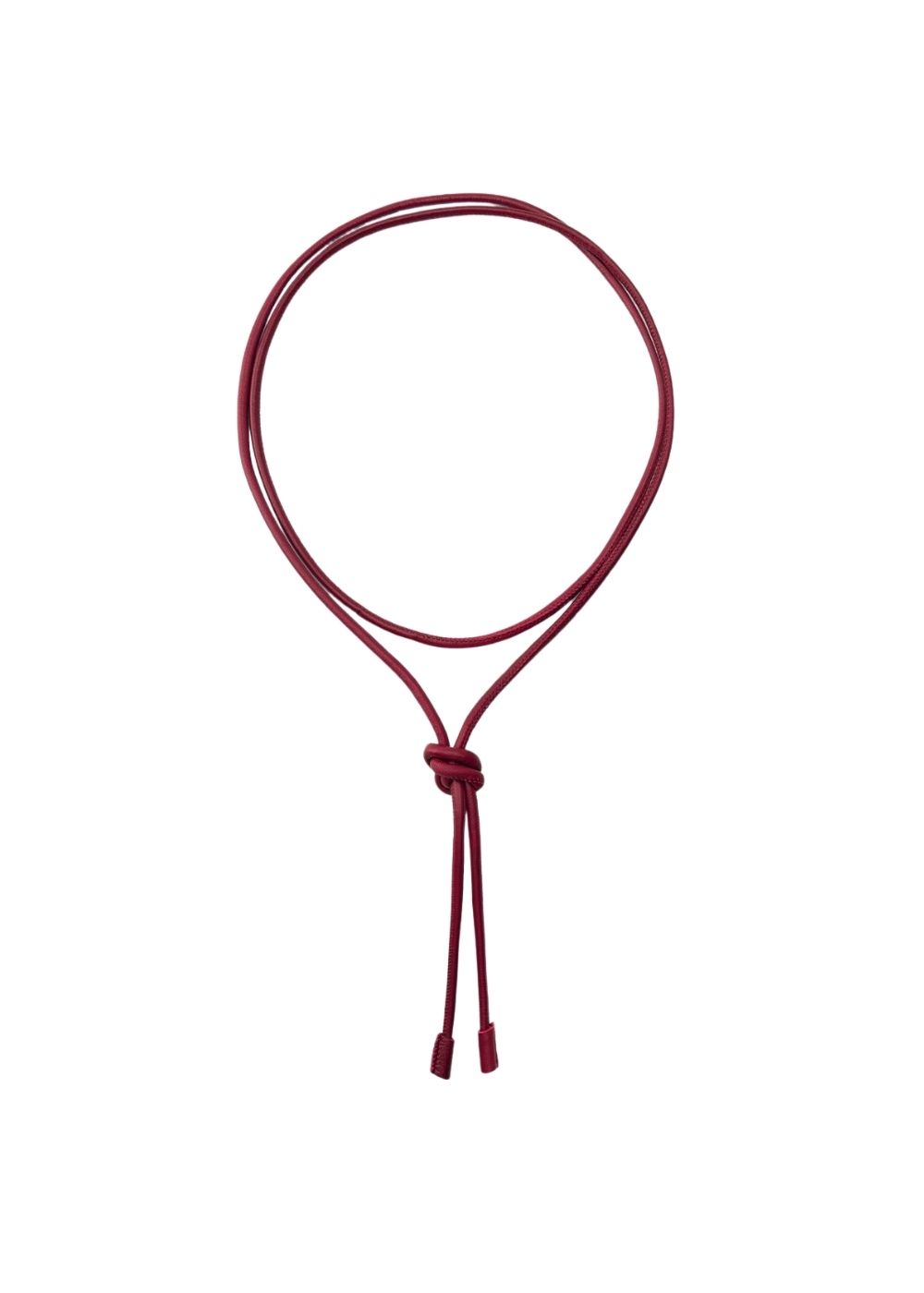 Zara, Circular Leather Belt, Dark Red - J. Cathell