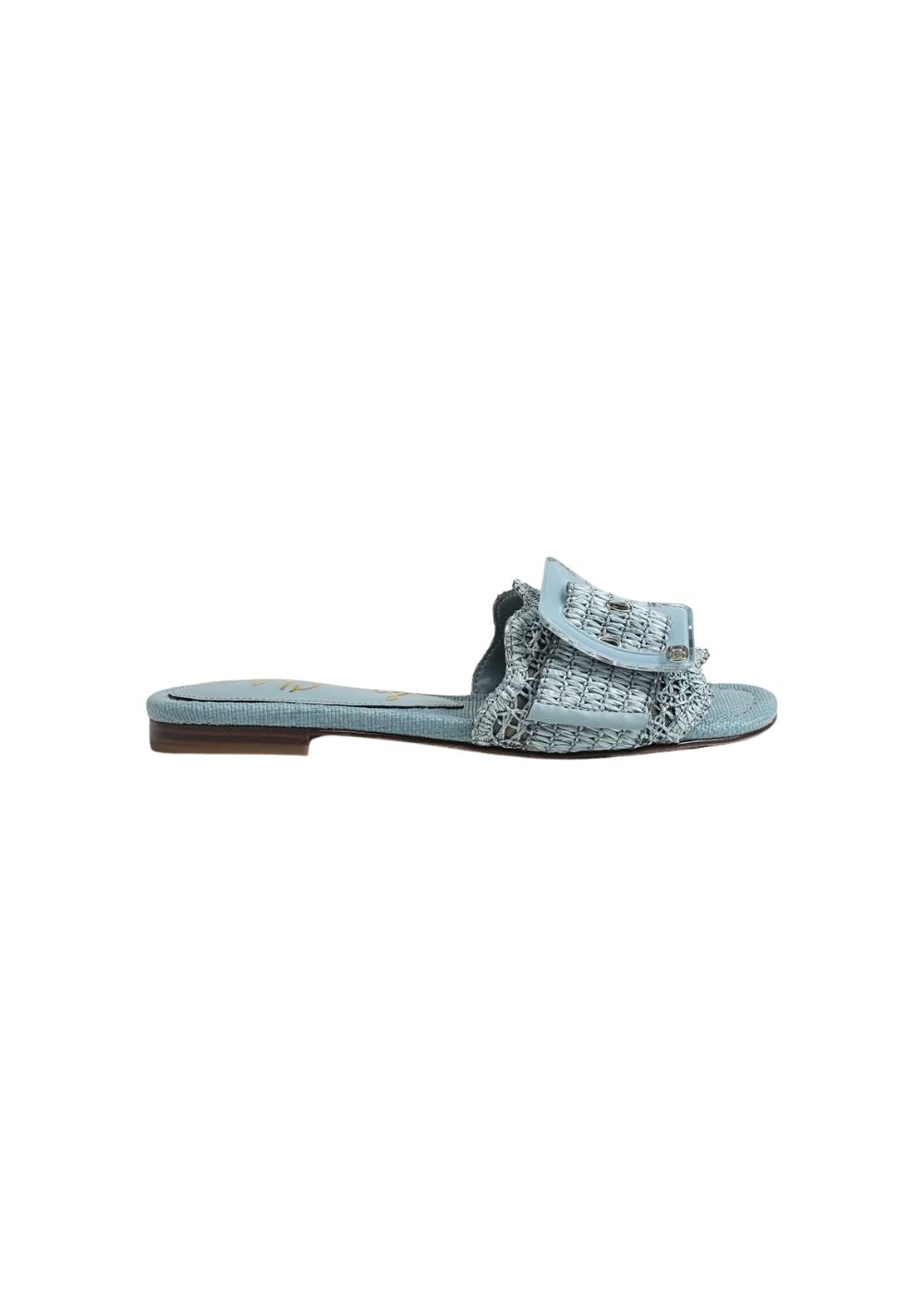 sam edelman,Bambi Slide Sandal,Coastal Blue Raffia - J. Cathell