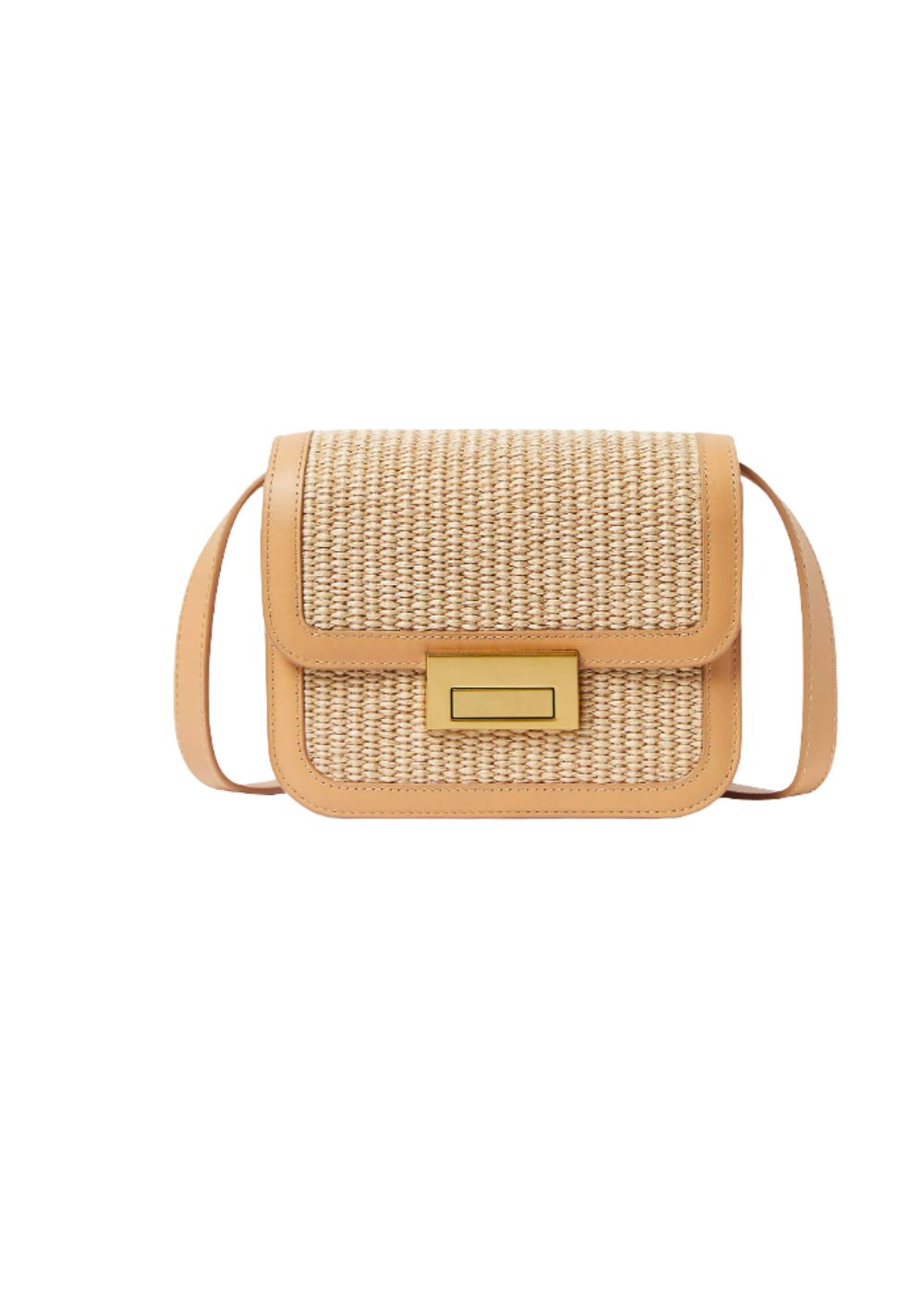 Loeffler Randall, Desi Raffia & Leather Crossbody Bag, honey - J. Cathell