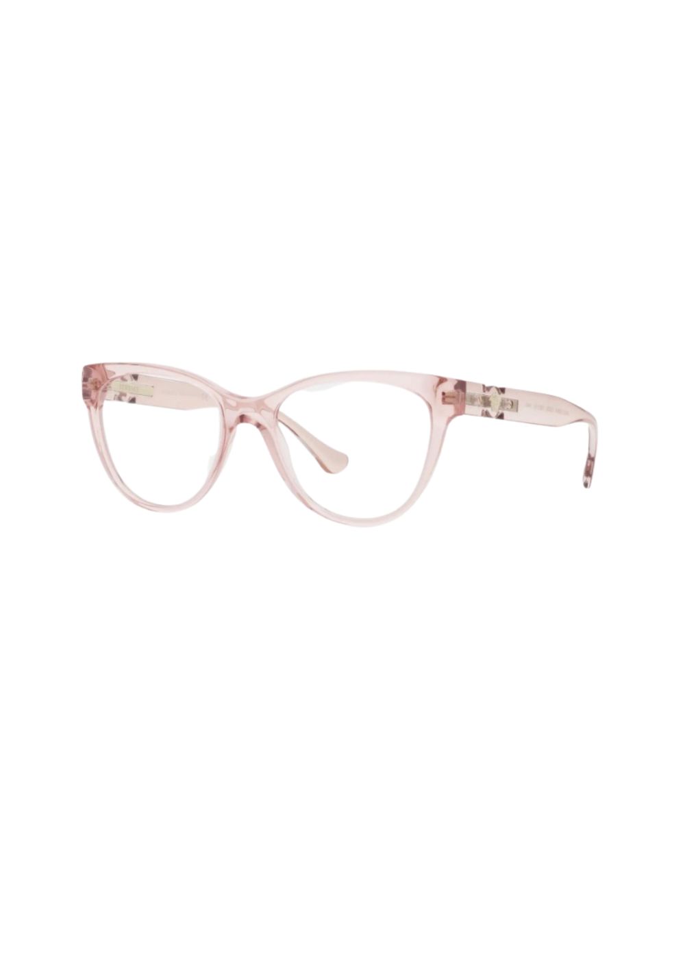 Versace,VE3304 Women’s Rectangle Eyeglasses, transparent pink - J. Cathell