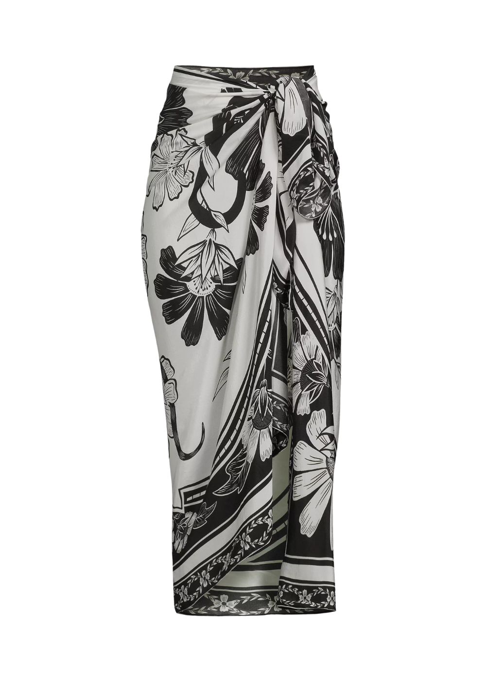 Farm Rio,Flower Leopards Sarong,off white - J. Cathell