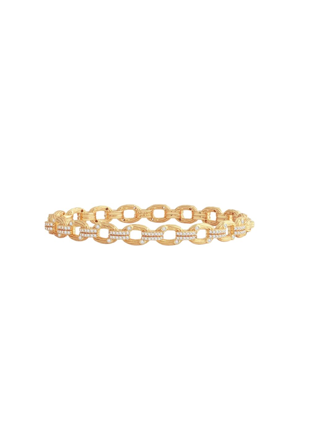 Anabel Aram Jewelry,Enchanted Forest Chain Hinged Bangle, gold - J. Cathell