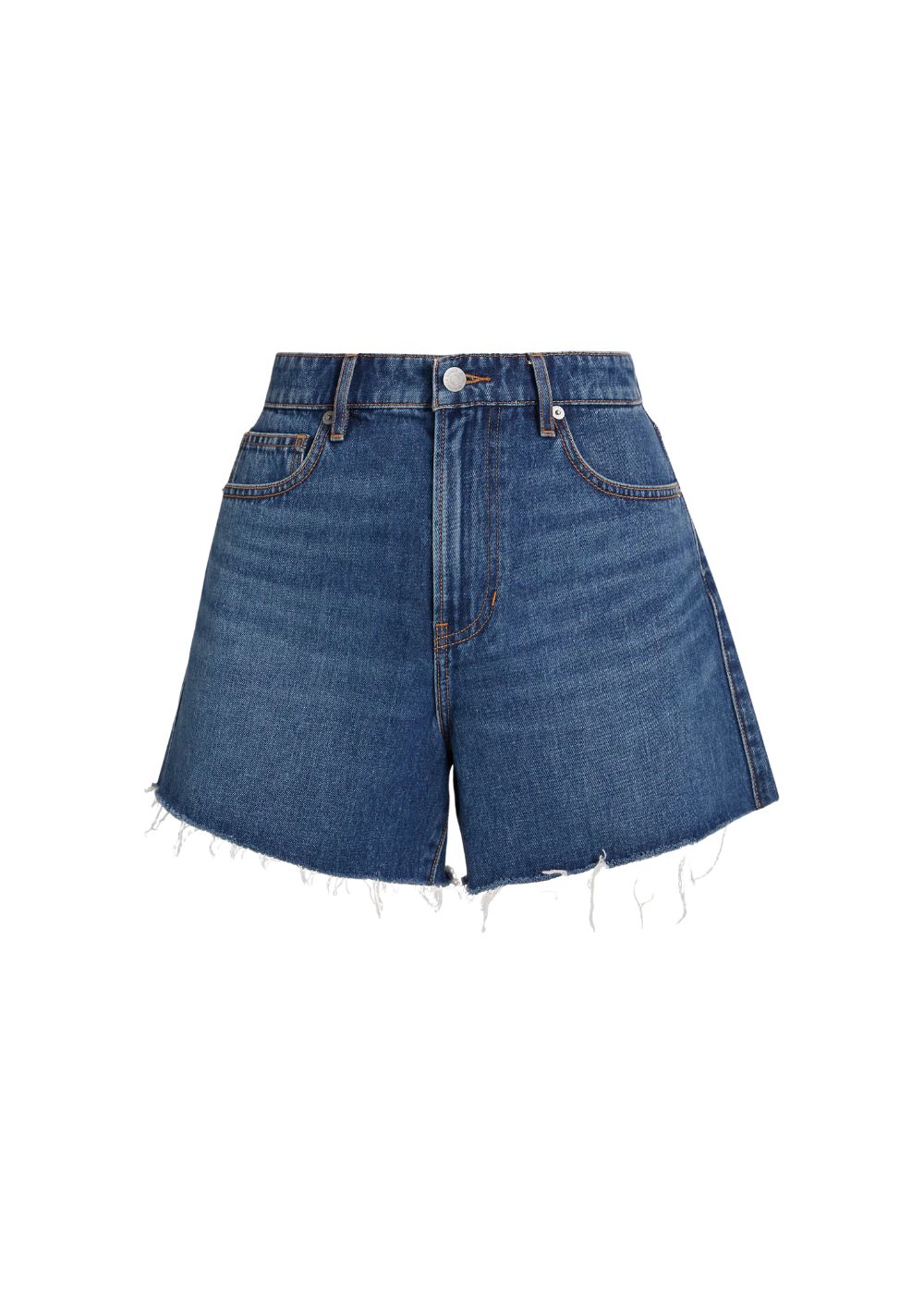 Veronica Beard,Ellis Mid-Rise Denim Shorts,Stoned Bright Blue - J. Cathell