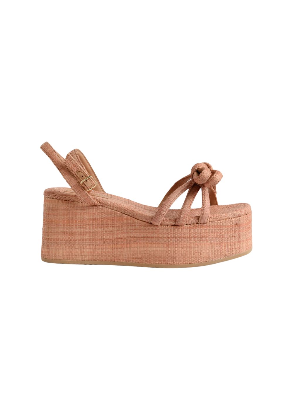 LOEFFLER RANDALL,Women’s Hudson Bow Raffia Platform Sandal,blush - J ...