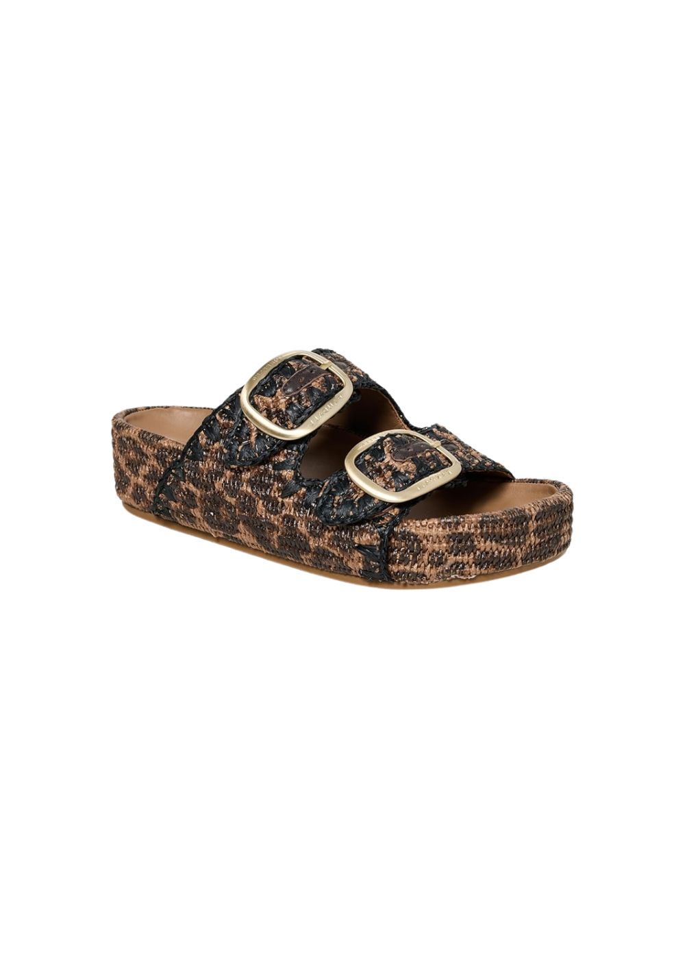 Loeffler Randall Theo Two Band Sandals,Leopard/Black - J. Cathell