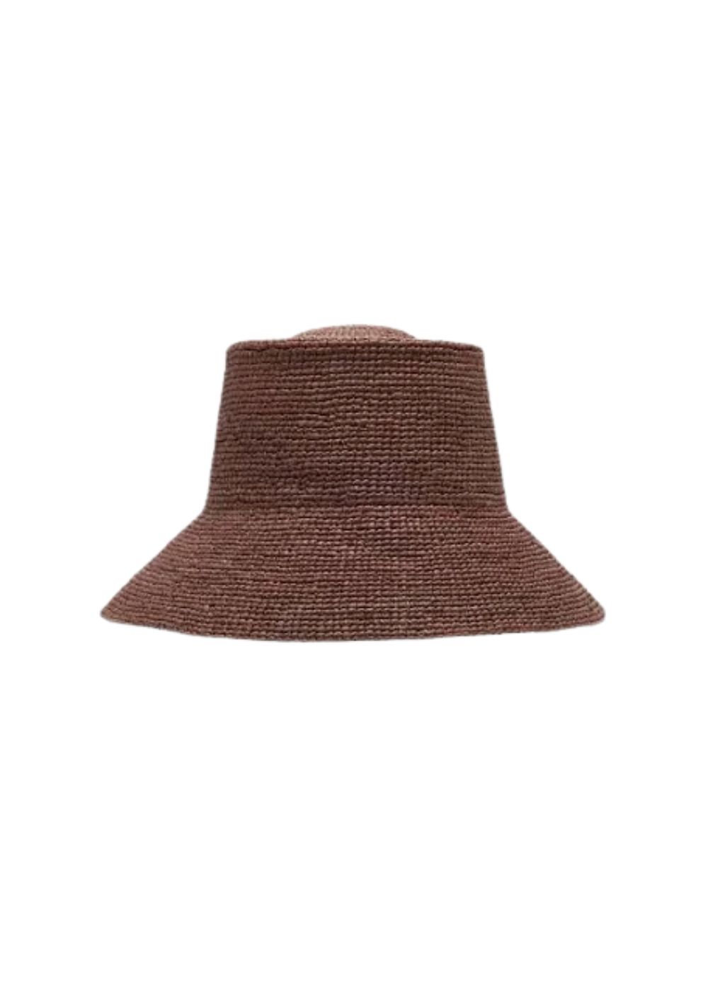 Janessa Leone,Felix Large Brim Straw Hat, dark earth - J. Cathell