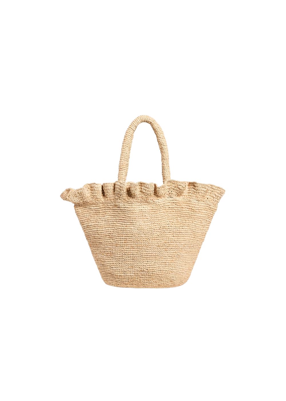 Loeffler Randall Cyrus Raffia Woven Tote with Ruffle,natural - J. Cathell
