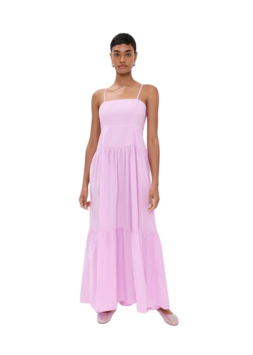 Playa Lucila Square Neck Maxi Dress,lilac - J. Cathell