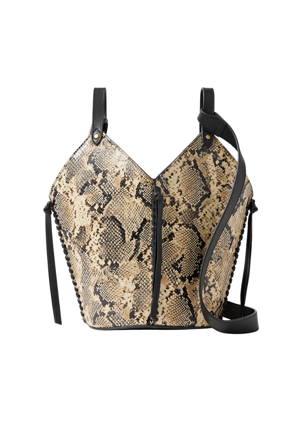 Isabel Marant, Tampa mini snake-effect leather bucket bag, Snake print ...