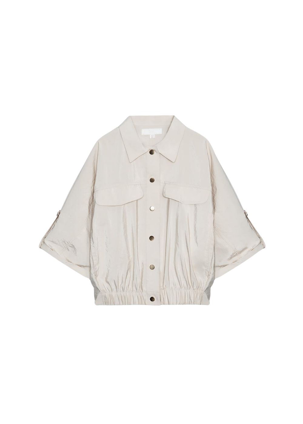 Zara, SHORT SLEEVE SAFARI SHIRT, Cream - J. Cathell